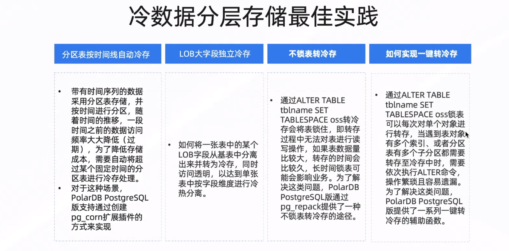 PolarDB PG 版冷热数据分层功能介绍-阿里云开发者社区