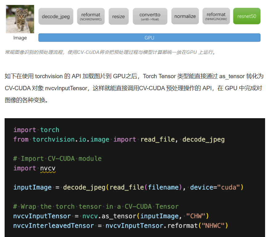 图像预处理库CV-CUDA开源了，打破预处理瓶颈，提升推理吞吐量20多倍-阿里云开发者社区
