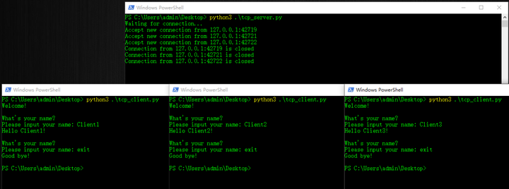 6！ 用Python脚本演示TCP 服务器与客户端通信过程！-阿里云开发者社区