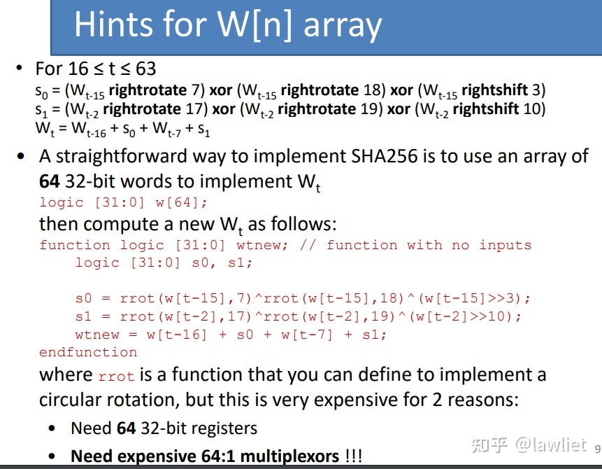 快速入门数字芯片设计，UCSD ECE111（七）enum枚举类型&优化SHA256哈希算法（二）-阿里云开发者社区