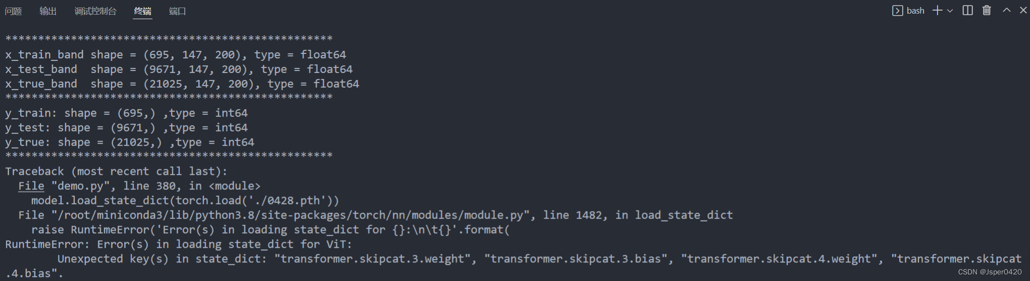 加载模型出现-RuntimeError: Error(s) in loading state_dict for Net:unexpected key(s) in state_dict: XXX ...