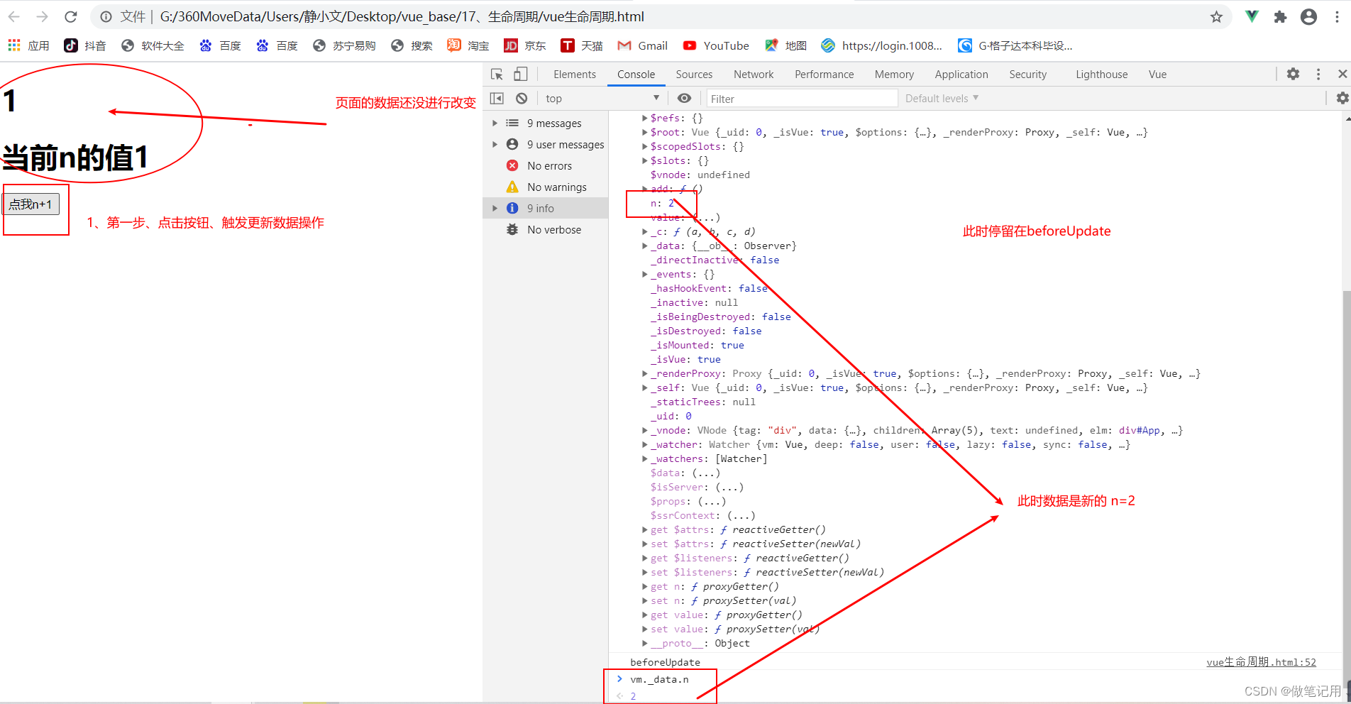 Vue学习之--------Vue生命周期beforeCreate、created、beforeMount、mounted、beforeDestroy 。。。（图解详细过程）（2022/7 ...
