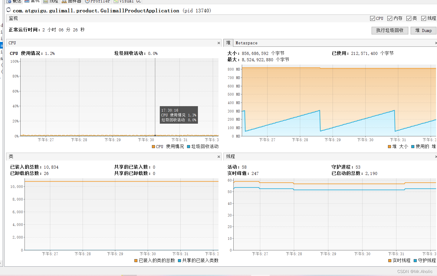Jmeter压力测试结合jvisualvm进行JVM性能分析-开发者社区-阿里云
