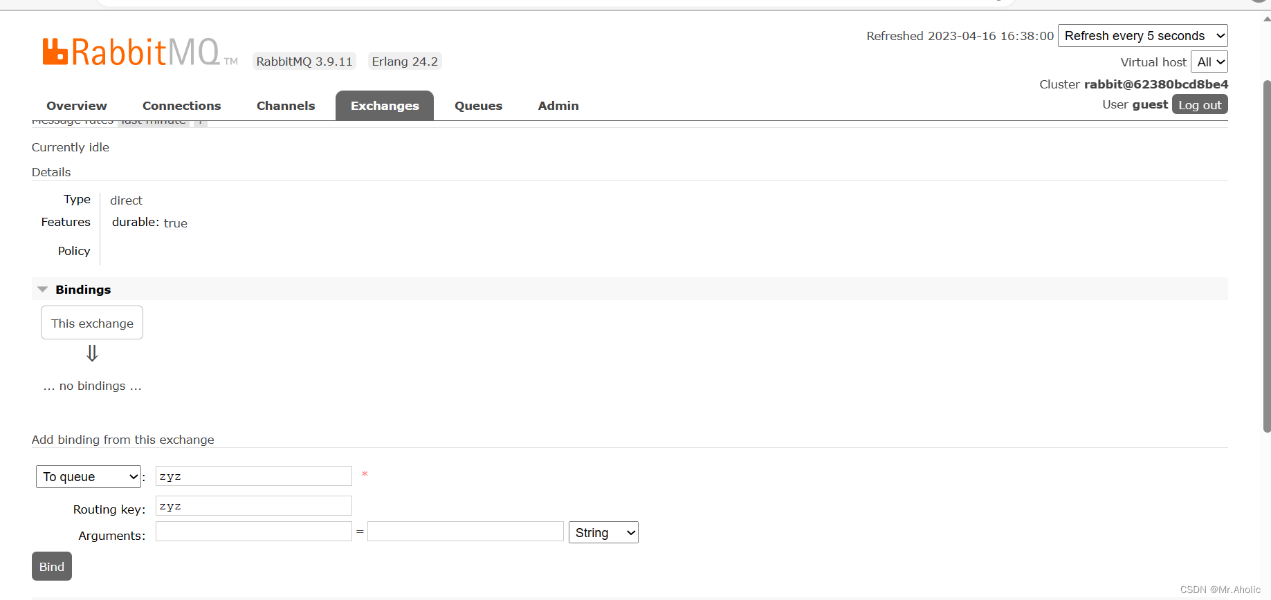 消息中间件RabbitMQ---Docker安装RabbitMQ、以及RabbitMQ的基本使用【二】-阿里云开发者社区