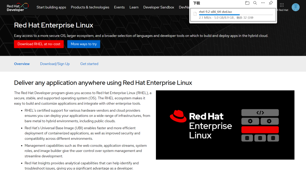 从Red Hat官网免费下载RHEL的ISO镜像-开发者社区-阿里云