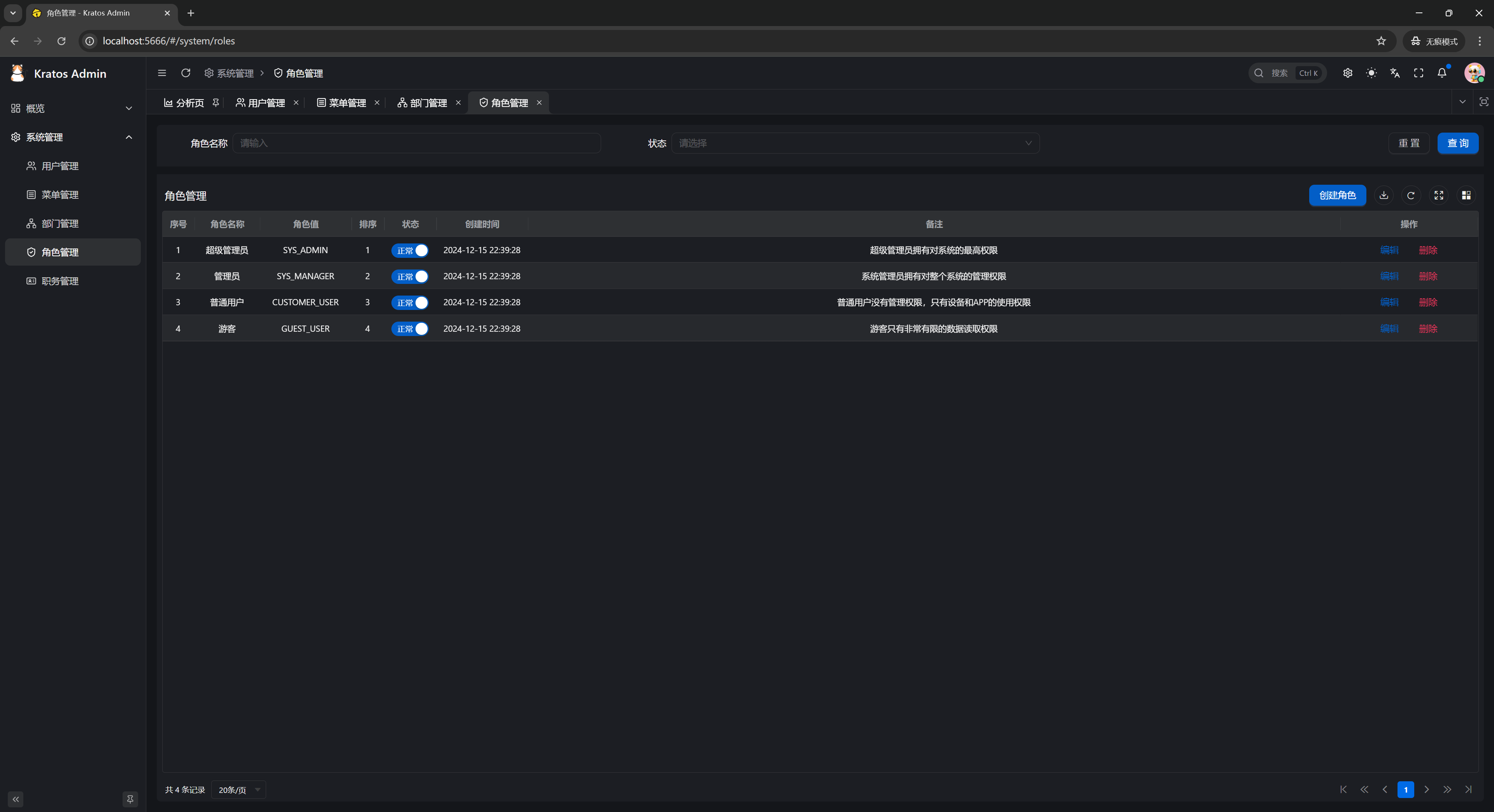 开箱即用的GO后台管理系统 Kratos Admin - 介绍-阿里云开发者社区