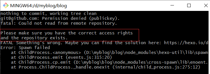 Please make sure you have the correct access rights and the repository ...