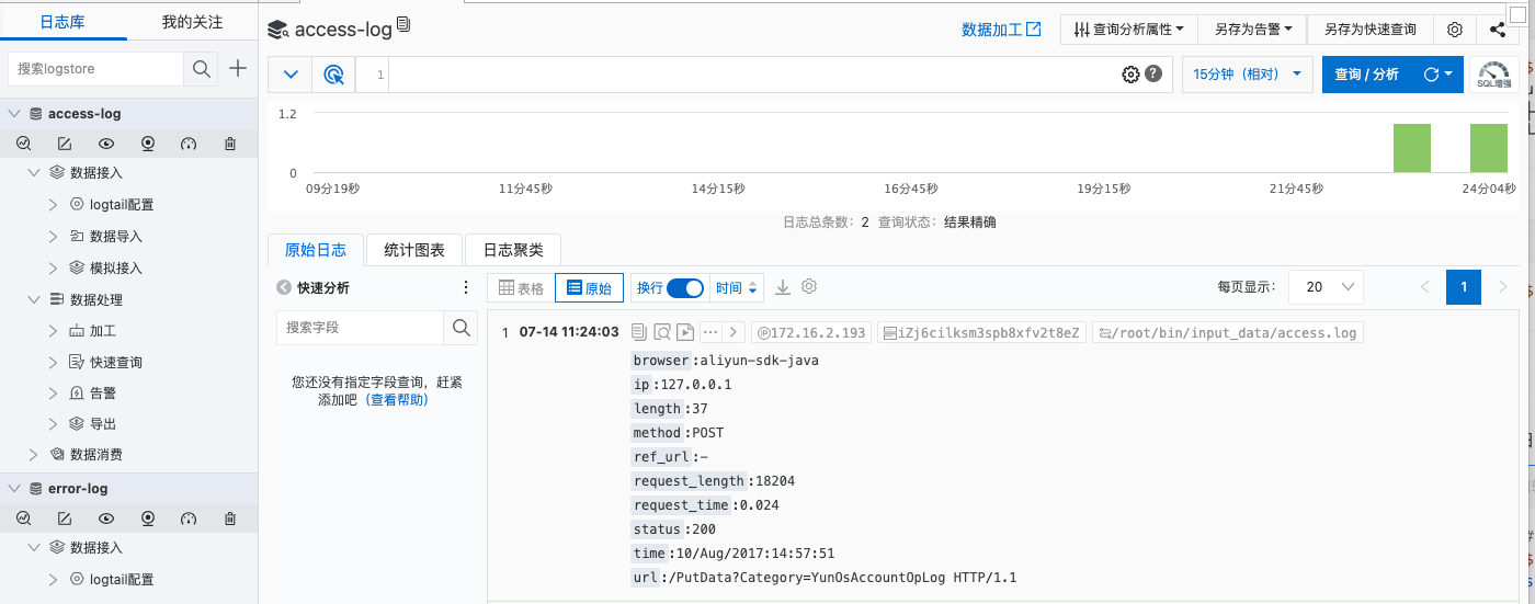 iLogtail社区版使用入门 - 主机环境采集业务日志到SLS-阿里云开发者社区