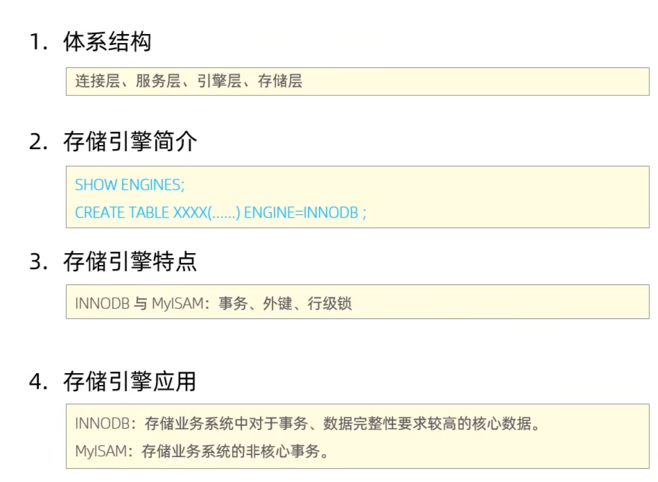 【MySQL进阶篇】存储引擎（MySQL体系结构、InnoDB、MyISAM、Memory区别及特点、存储引擎的选择方案）-阿里云开发者社区