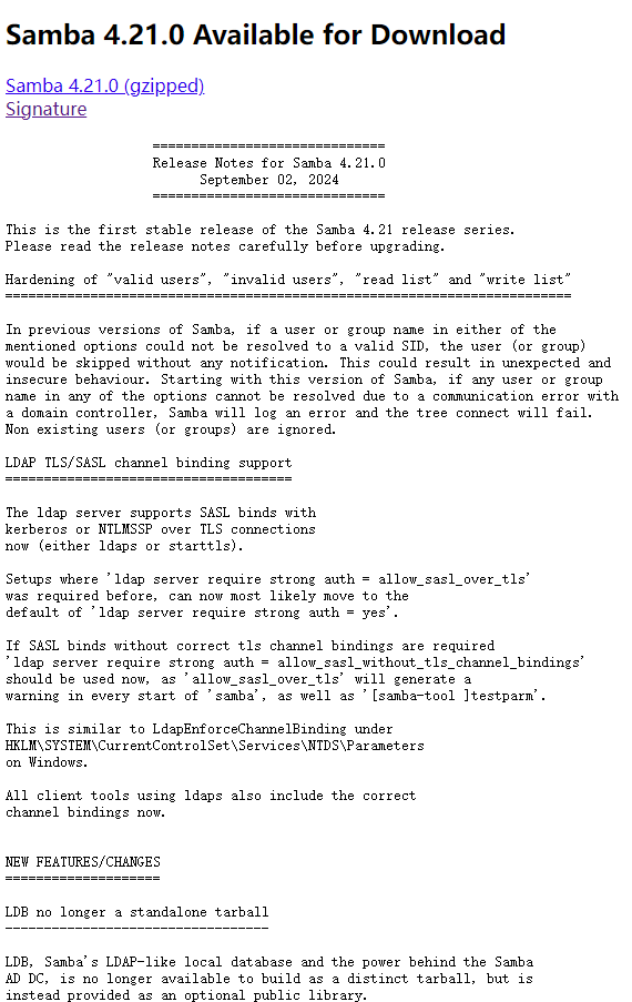 Samba 4.21 推出！具有增强的安全功能：LDAP TLS、用户验证等-阿里云开发者社区